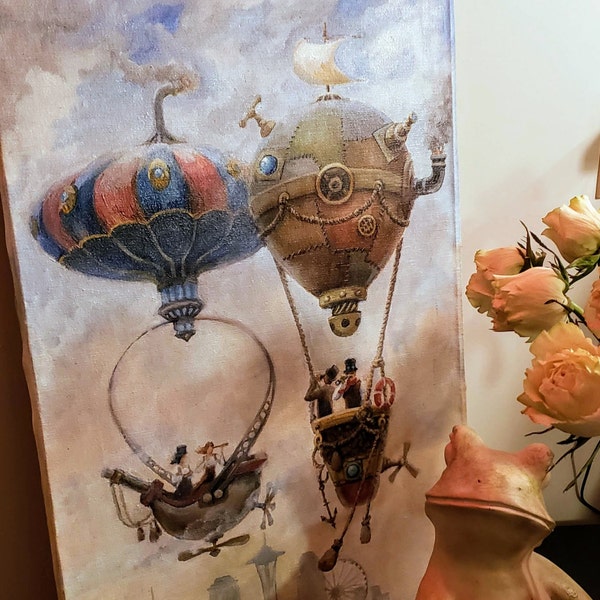 Bouquet of Violets. Oil Painting on Stretched Canvas, Unframed. Signed ...