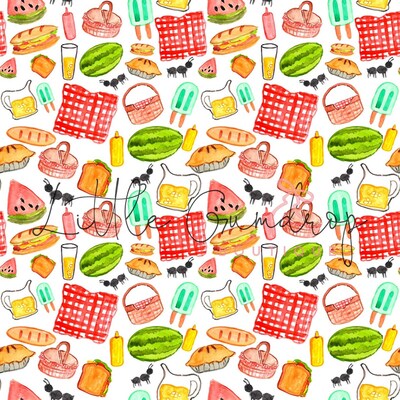 Watercolor Picnic Clipart, Outdoor, Food, Summer, Picnic Basket,picnic ...