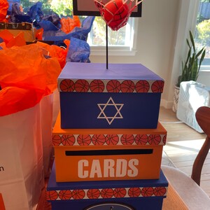 Custom Birthday Card Box, 3 Tier, Card Holder, Square, Black and White ...