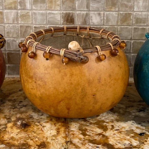 Dried Hard Shell Bottle Gourd - 7" Diameter - Etsy
