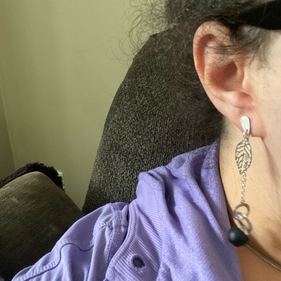 Silver Heart Earrings for Loop Earplugs, Sensory Earrings, Stud Ear ...