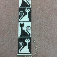 Bead Loom Pattern Cute Cats LOOM Bracelet Cuff PDF Pattern - Etsy Sweden