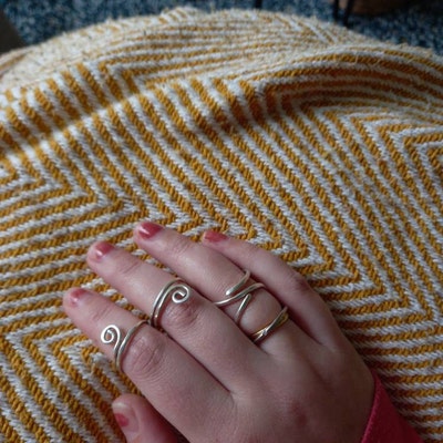 Double Splint Ring Textured Brass Hammered EDS Splint - Etsy