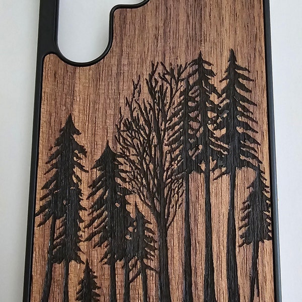 Cherry Sitka real Wood iPhone Case iPhone 16 Pro, 15,14 Samsung Galaxy ...