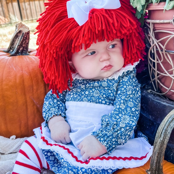 Raggedy Ann Wig Yarn Hat Available in All Sizes - Etsy