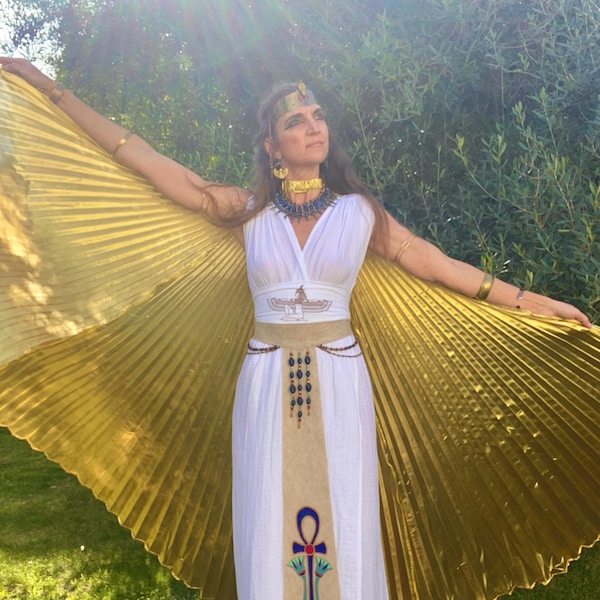 Linen Goddess Dress,cleopatra Costume,egyptian Dress,long Summer Dress ...