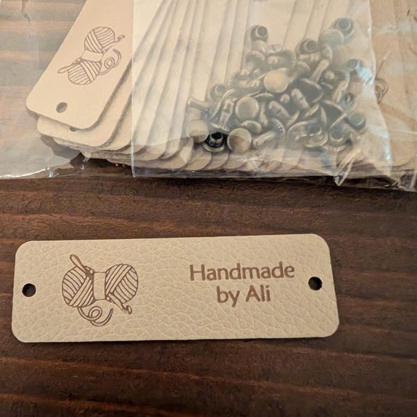 Personalized Tags for Knitting Items, Handmade Tags,crocheted Tags With ...