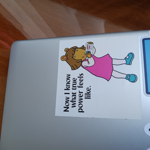 DW Library Card Sticker, Now I Know What True Power Feels Like, Arthur ...