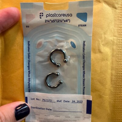 2G/4G/6G/8G Silver 316L Surgical Steel Large Gauge Hinged Clicker ...