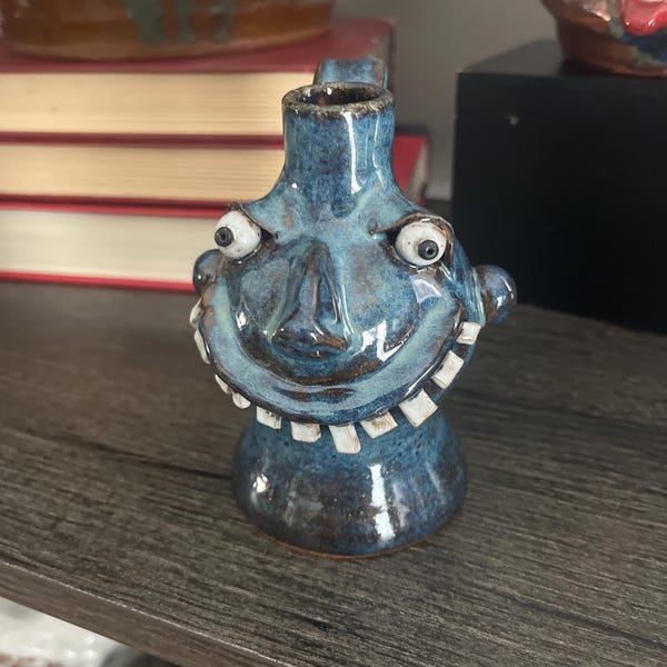 HENRY - Southern Folk Art Face Jug Pottery Ugly Jug - One of a Kind - 6 ...