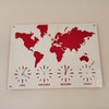 Silver Acrylic World Map Timezone Wall Clock - Etsy