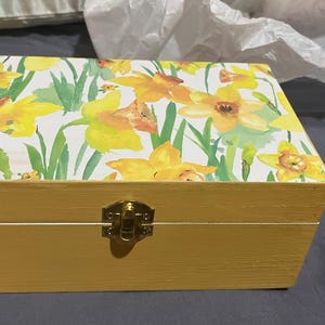 Unique Handmade Paper Mache Storage Box, Square Decorative Keepsake for ...
