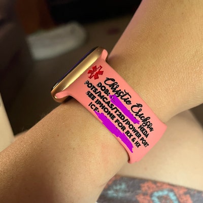 Medical Alert Silicone Watch Band for Apple Watch - Etsy