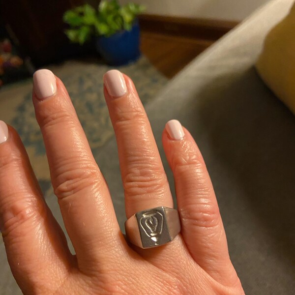 Bunny Rabbit Wax Seal Signet Ring - Etsy