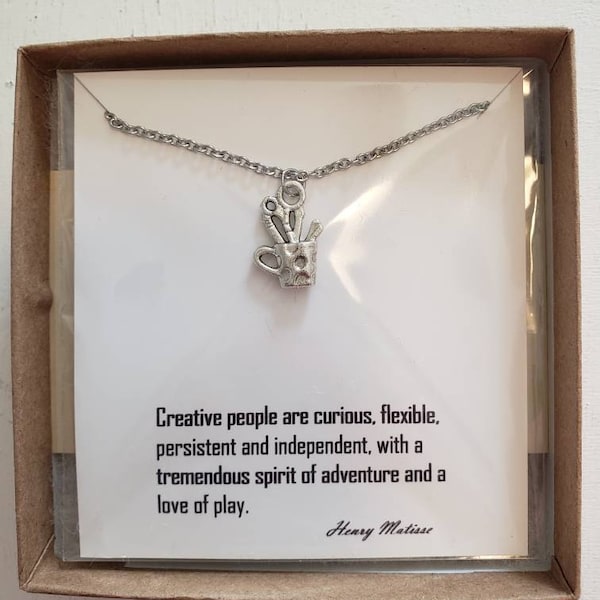Artist Tools Necklace, Gift for Artsy People, Creative People Gifts for ...