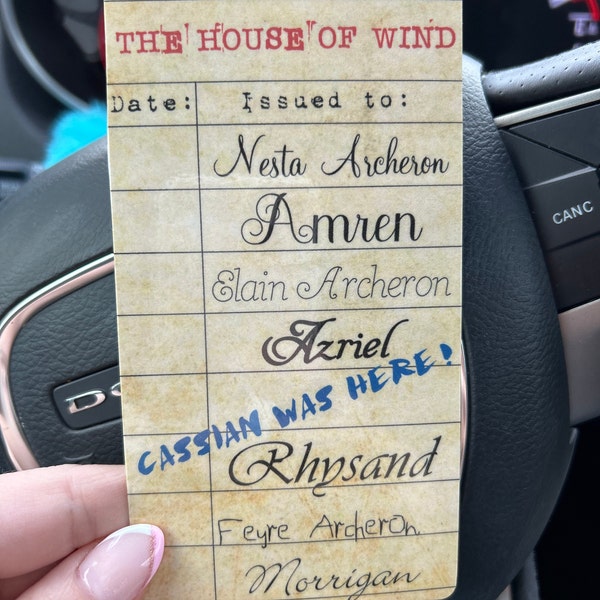 ACOTAR House of Wind Library Card Bookmark | A Court of Thorns and ...