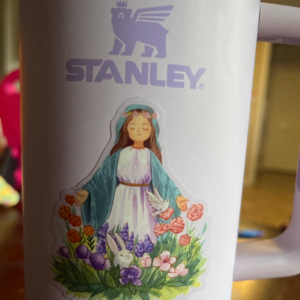 Mary's Garden Vinyl Sticker, Catholic Sticker, Mirror Sticker, Catholic ...