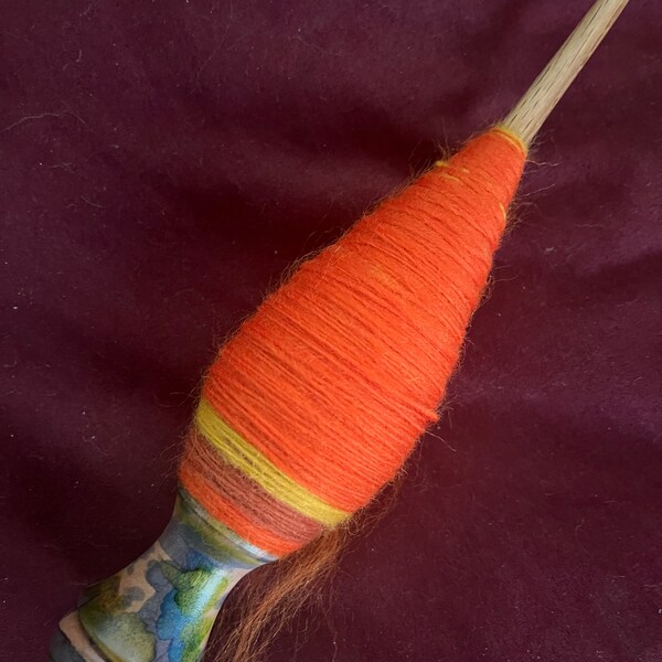 Wrist Distaff, Dyed Ambrosia Maple & Leather, Adjustable to Fit, Yarn ...