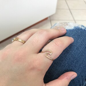 Gold Wave Ring, Handmade Hawaiian Jewelry, Surfer Girl Gift Idea, Girls ...