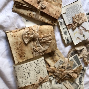 Tea Dyed Paper Journal Coffee Stained Paper Grit and Hope - Etsy