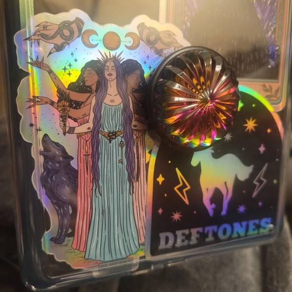 Hecate Triple Goddess Holographic Sticker, Witchy Triple Goddess ...