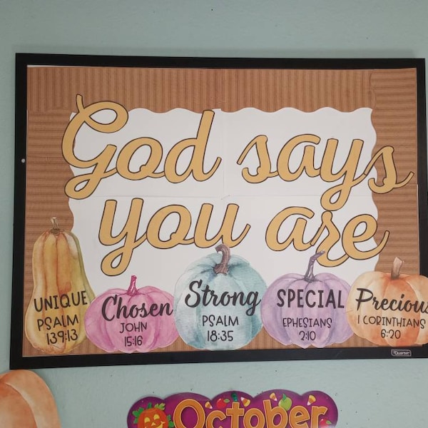 Christian Bulletin Board Kit: in Christ You Are (digital Download) - Etsy