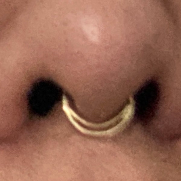 Septum Ring, Half Moon Septum, Moon Septum Ring, Daith Hoop Earring ...
