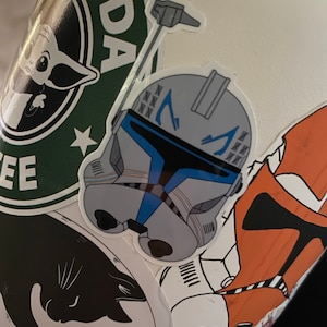 Captain Rex Sticker Clone Helmet Sticker Clone Wars Star - Etsy