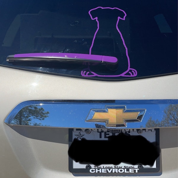 Puppy Dog Windshield Wiper - Di Cut Decal - Home/laptop/computer/truck ...