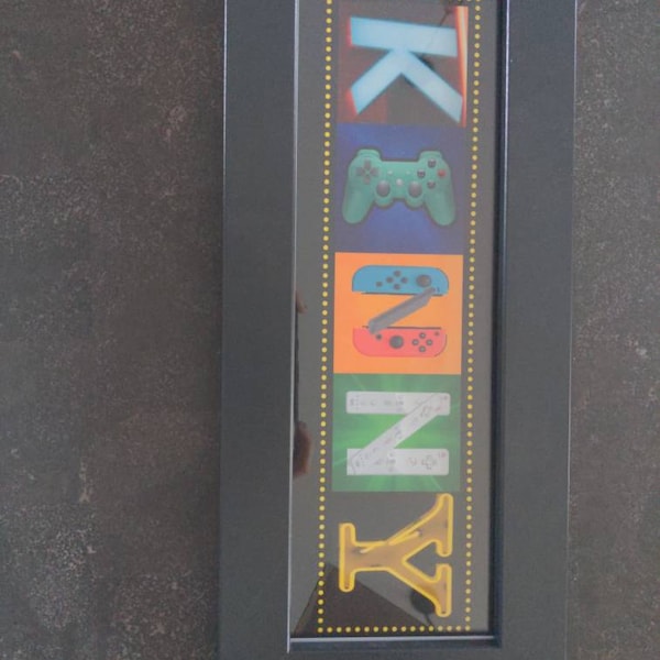 Video Gamer Sign, Video Name Sign for Gamer, Gamer Gift, Nerd Gift ...
