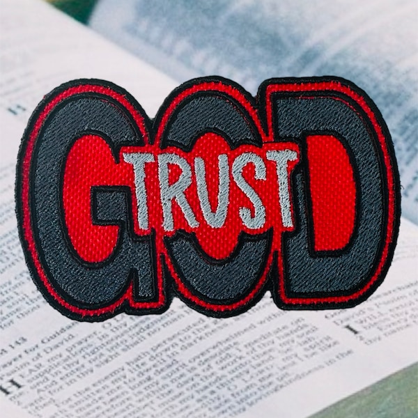 Trust in God Embroidery Patch: Christian Digital File (W3.77 X H2.41 ...