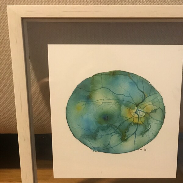 Retina Watercolor Print - Abstract Eye Art - Eye Anatomy Painting ...