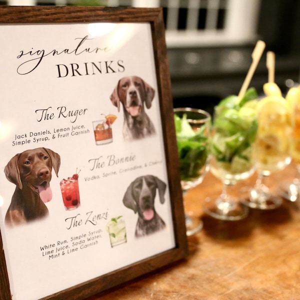 Signature Cocktails for Wedding Drink Menu Wedding Cocktail Names for ...