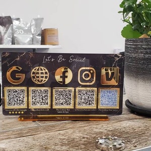 Multi QR Code Business Social Media Sign Payment Sign Instagram ...