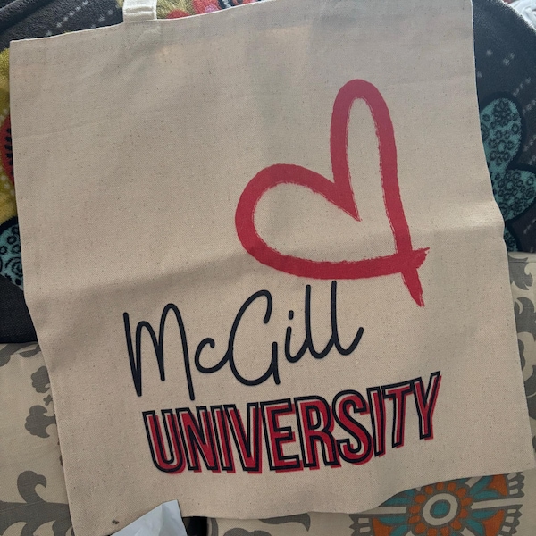 Custom College Tote Bag , Handmade Gift, Graduation Gift, College Merch ...
