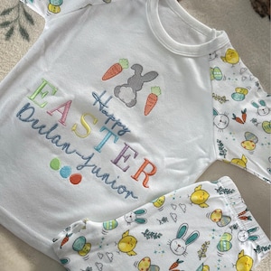 Personalised Easter Sweatshirt, Embroidered Easter Jumper, Bunny ...