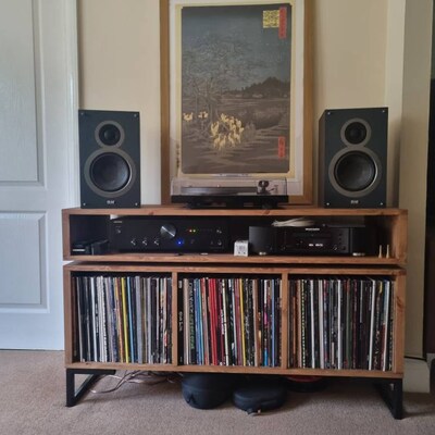 FUSION Series Vinyl Record Cabinet With Floating Shelf Minimal Design ...