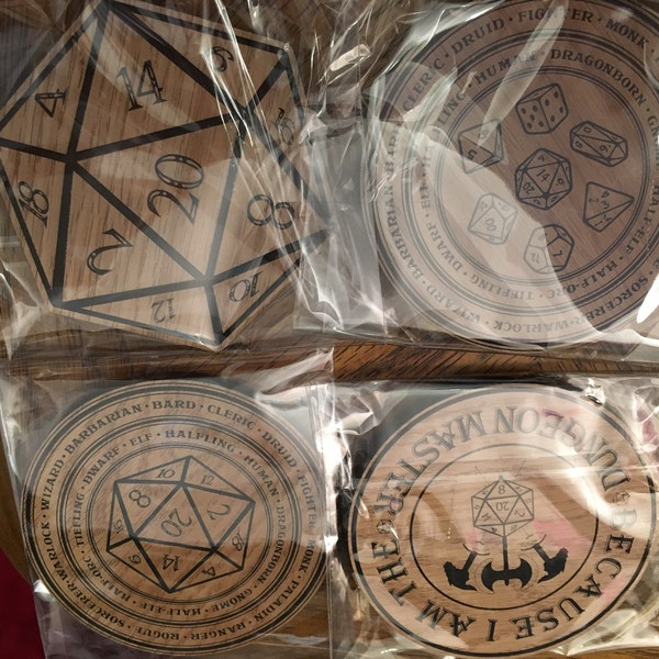 Dungeons and Dragons Coasters Choose Your Class - Etsy