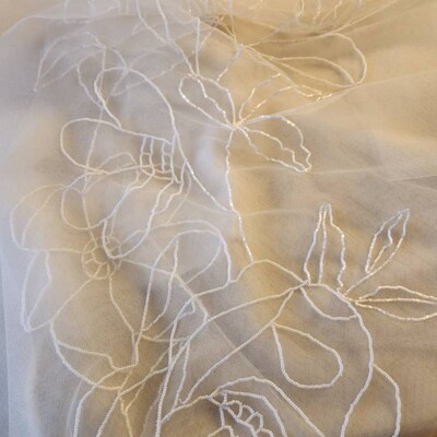 ANNA Drop Royal Floral Cathedral Veil/floral Cathedral Veil/ Floral ...