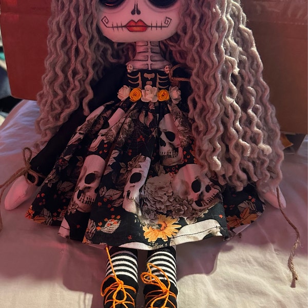 BILLIE OOAK Rag Doll 19 Inspired by BEETLEJUICE Movie by Tim Burton ...