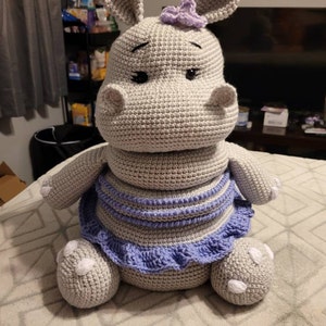 Hippo Stacking Toy Crochet Pattern Amigurumi Safari Animal - Etsy