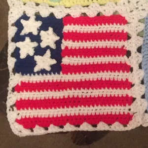 Canada Flag Square Motif PDF Crochet Pattern 11.5 inch | Etsy