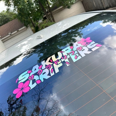 Sakura Drifters Stacked JDM Cherry Blossom Petals XL Rear Windshield ...