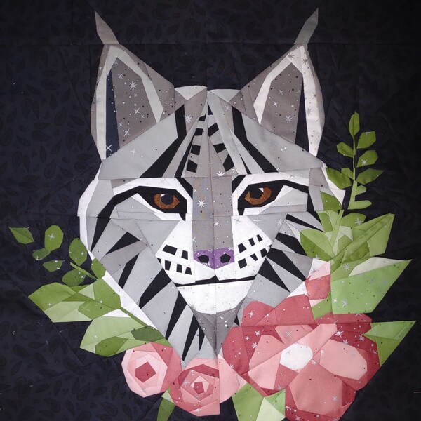 Floral Big Cats Cheetah Foundation Paper Piecing Pattern - Etsy