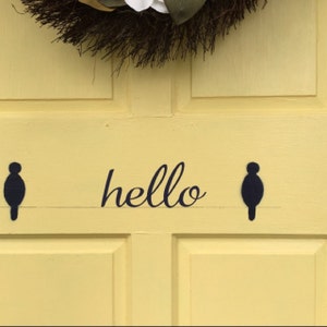 Hello Door Decal / Hello Front Door Decal / Hello Door Sticker / Hello ...