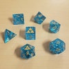 Sea Turtle Dnd Dice Set Ocean Theme Black Glass Dnd Dice Set Dungeons ...
