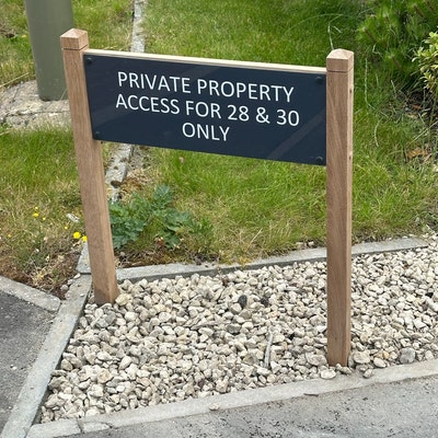 OAK Hanging Sign Personalised Solid Oak Swing Sign Custom Size Hanging ...