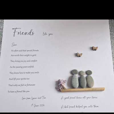 Retirement Gift, Good Luck Present, Pebble Art Picture Framed Poem ...