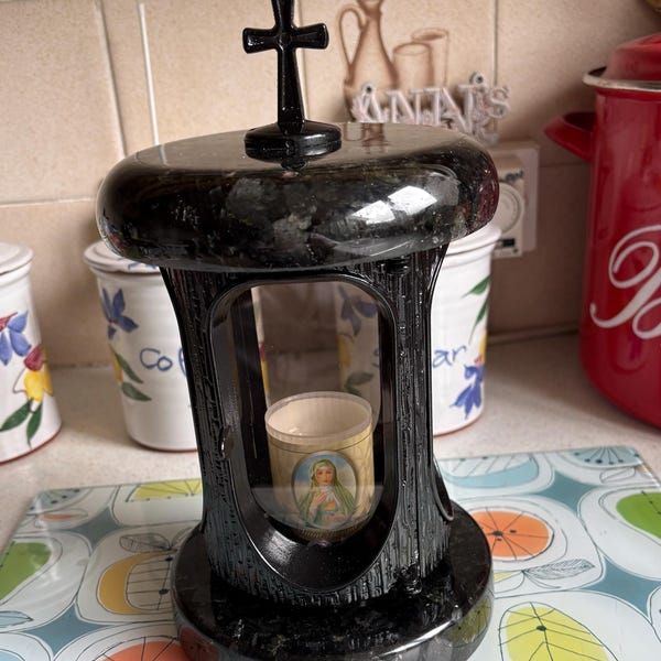 Memorial Candle Holder, Granite Candle Holder for Grave, Tombstone ...