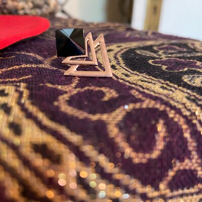 6g Hider Plugs 4g Art Deco Style Ear Plugs 2g Light Rose Gold and Black ...